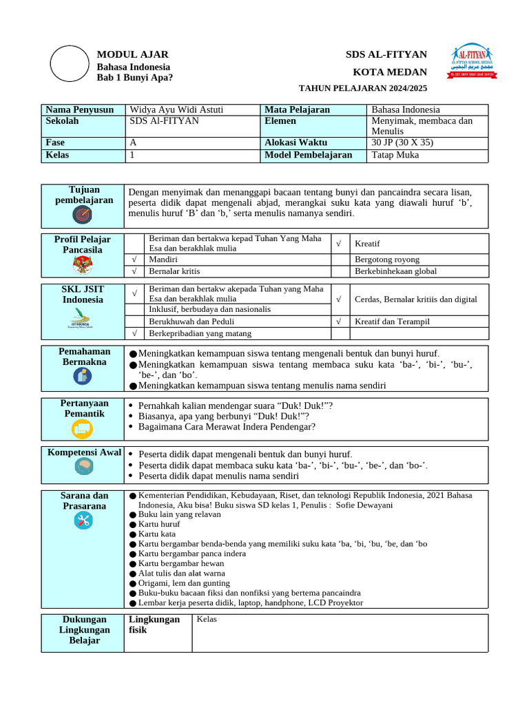 Modul Ajar Bab 1 Ok | PDF