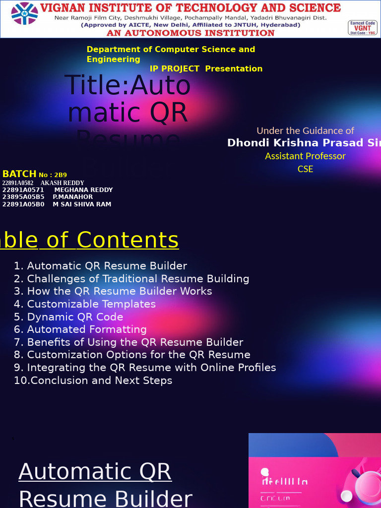 Automatic QR Resume 2 | PDF | Résumé | Computing