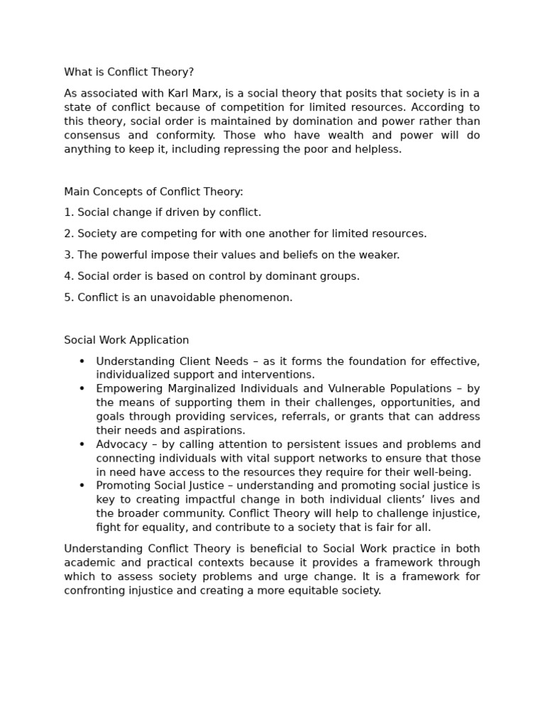 Conflict Theory | PDF