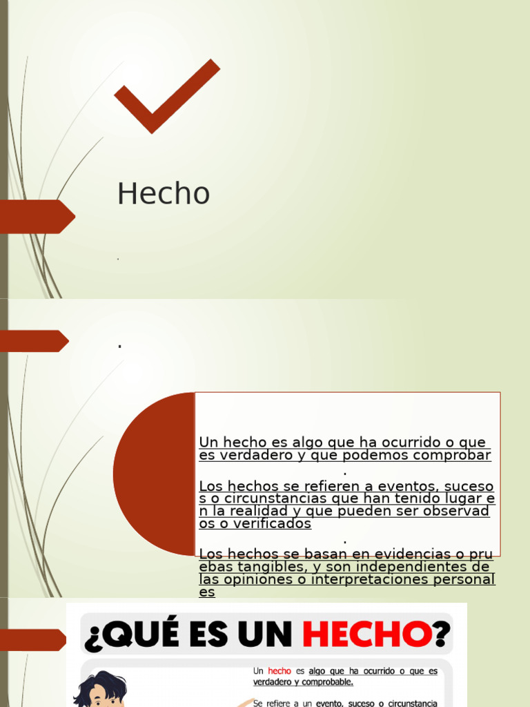 Definición y Naturaleza de los Hechos | PDF