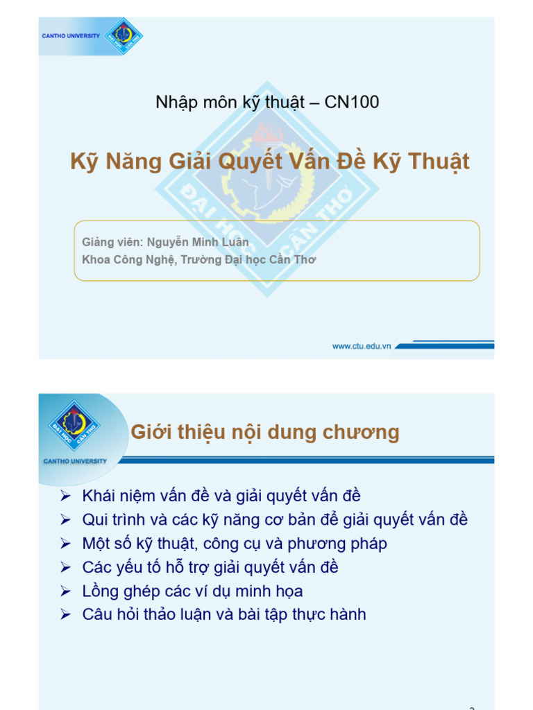 CN100 - Ky Nang Giai Quyet Van de | PDF