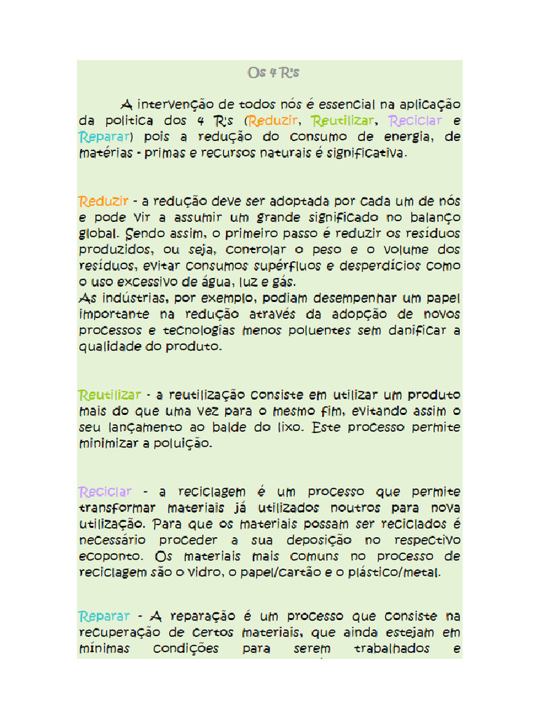 4 R's | PDF