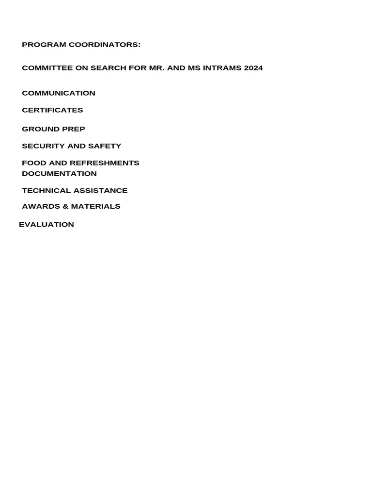 Intramurals Program Coordinators | PDF