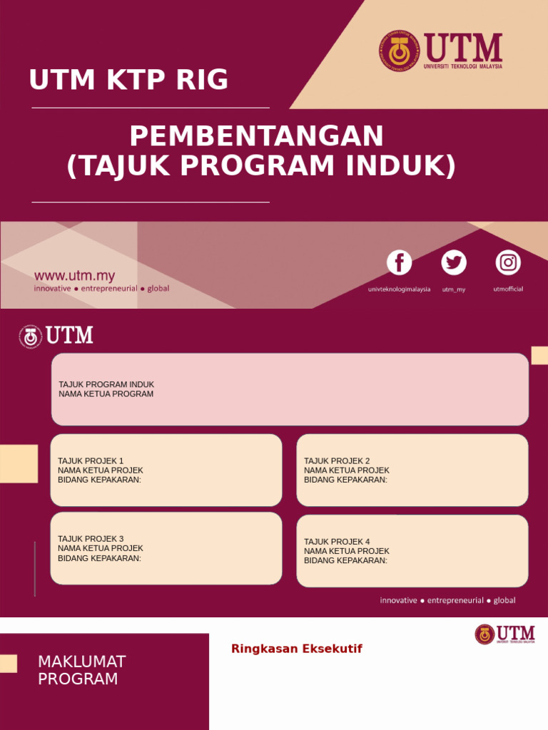 2024 Template Slaid Pembentangan Projek KTP Rig | PDF