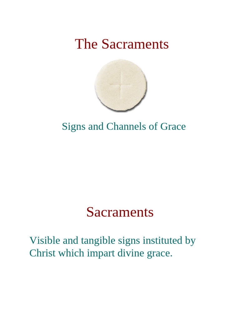 Sacraments Matter Form | PDF | Sacraments | Grace In Christianity