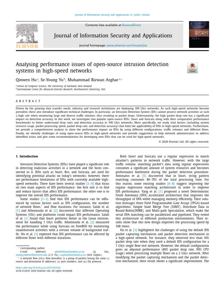10 1016@j Jisa 2019 102426 | PDF | Transmission Control Protocol | Computer Network