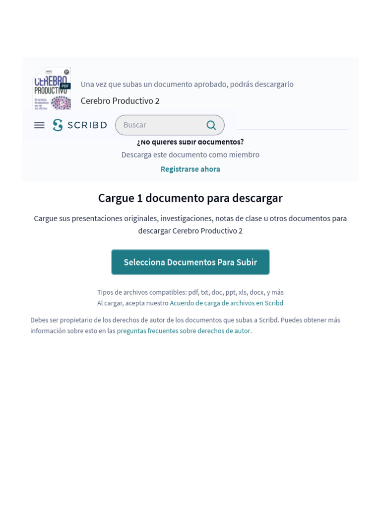 Cómo subir y descargar documentos en Scribd | PDF | Scribd | Privacidad ...
