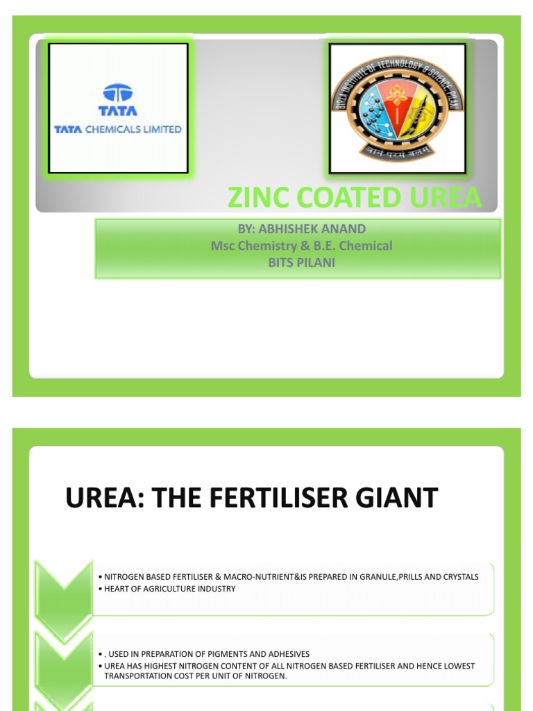 Zinc Coated Urea Fertilizer Guide | PDF