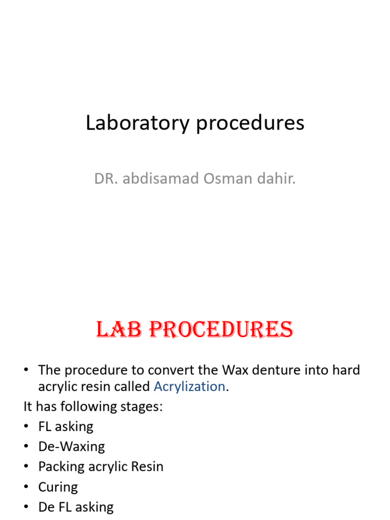 18-LAB PROCESS | PDF | Plaster | Dentures
