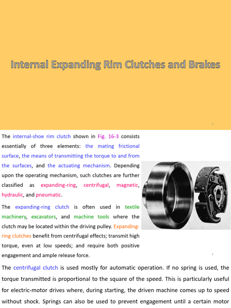 Advantages of Internal Rim Clutches | PDF | Clutch | Machines