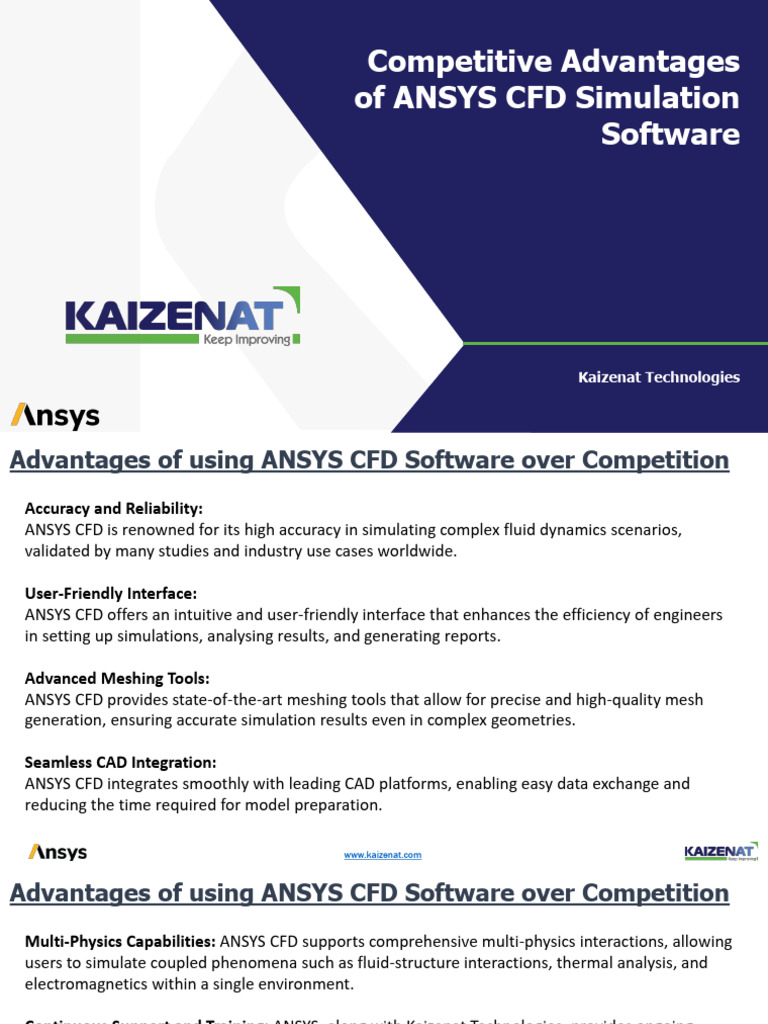 Competitive Advantages of Ansys CFD | PDF | Computational Fluid Dynamics | Simulation