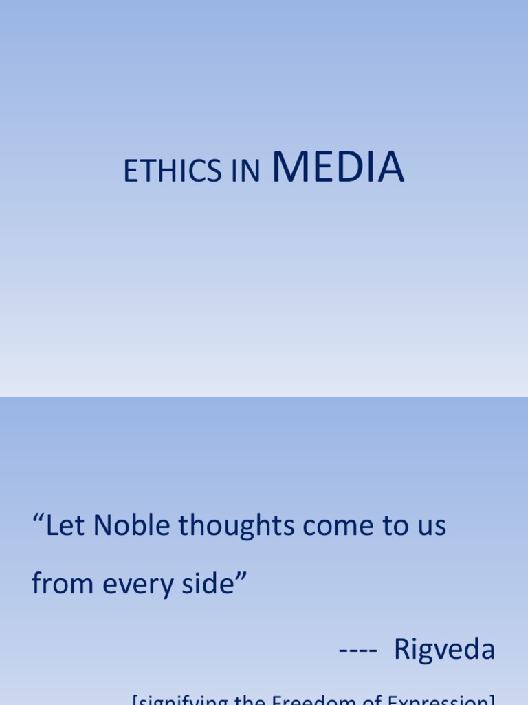 Ethics in Media | PDF