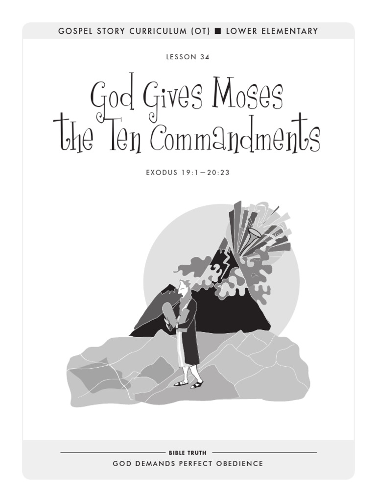 God Gives Moses The Ten Commandments LE | PDF | Ten Commandments | Jesus