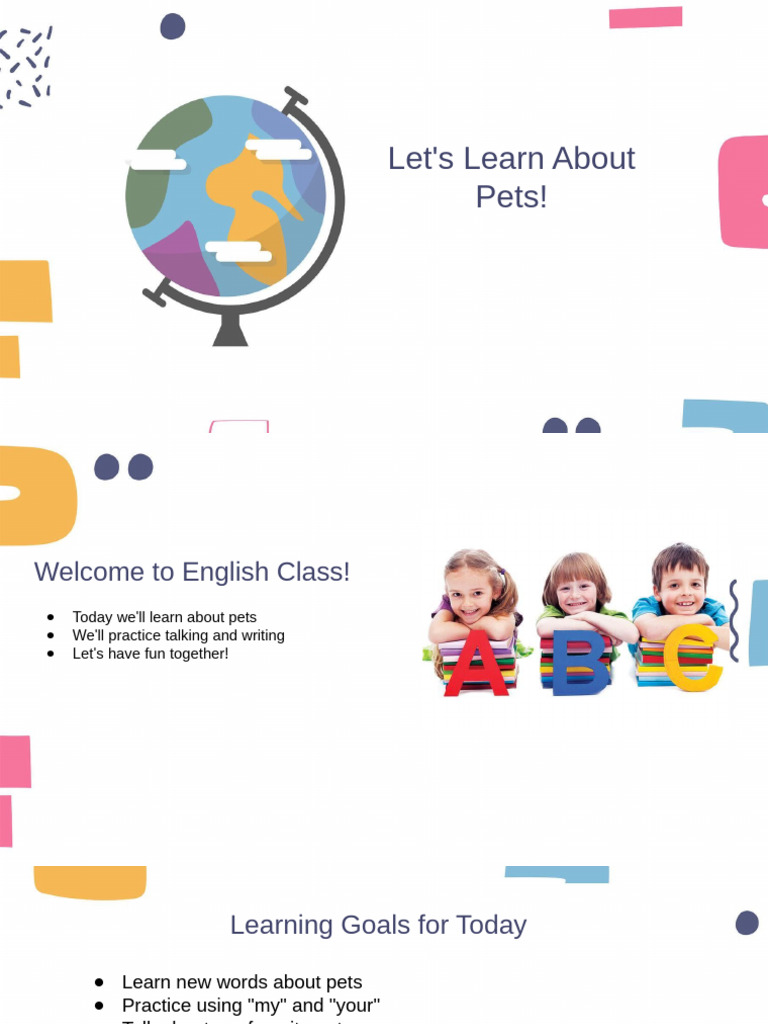 Let's Learn About Pets! | PDF | Pet | Domesticated Animals