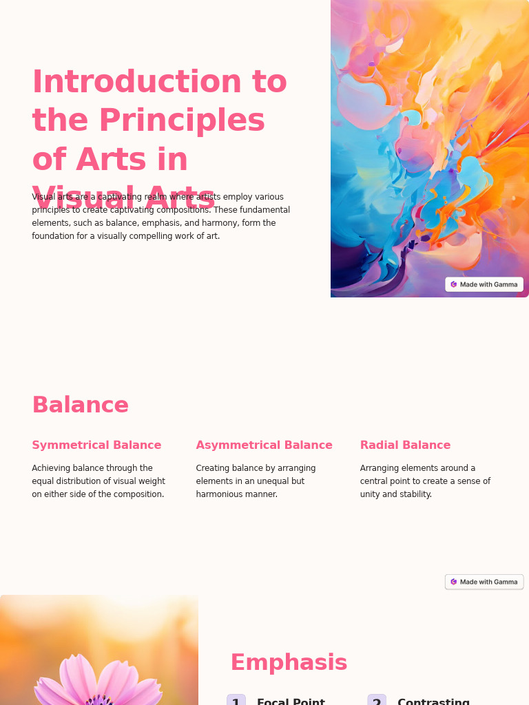 Principle of Arts | PDF | Composition (Visual Arts)