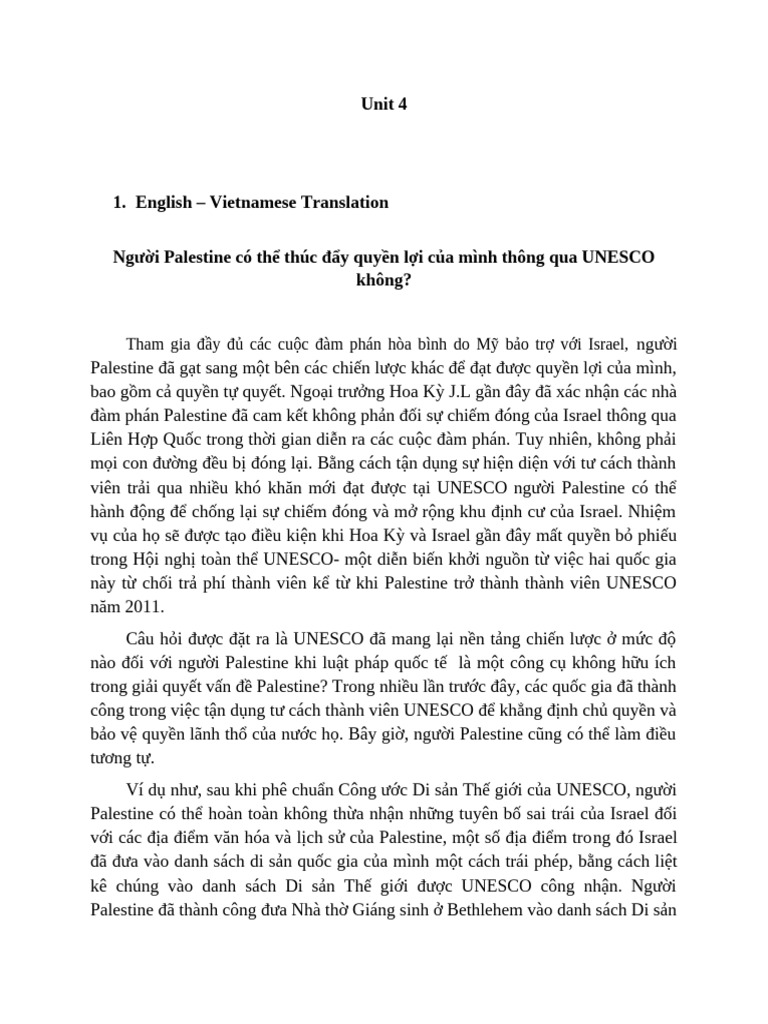 Unit 4 Translation (E-V and V-E) | PDF
