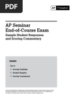 AP Seminar End-of-Course Exam: Sample Student Responses and Scoring ...