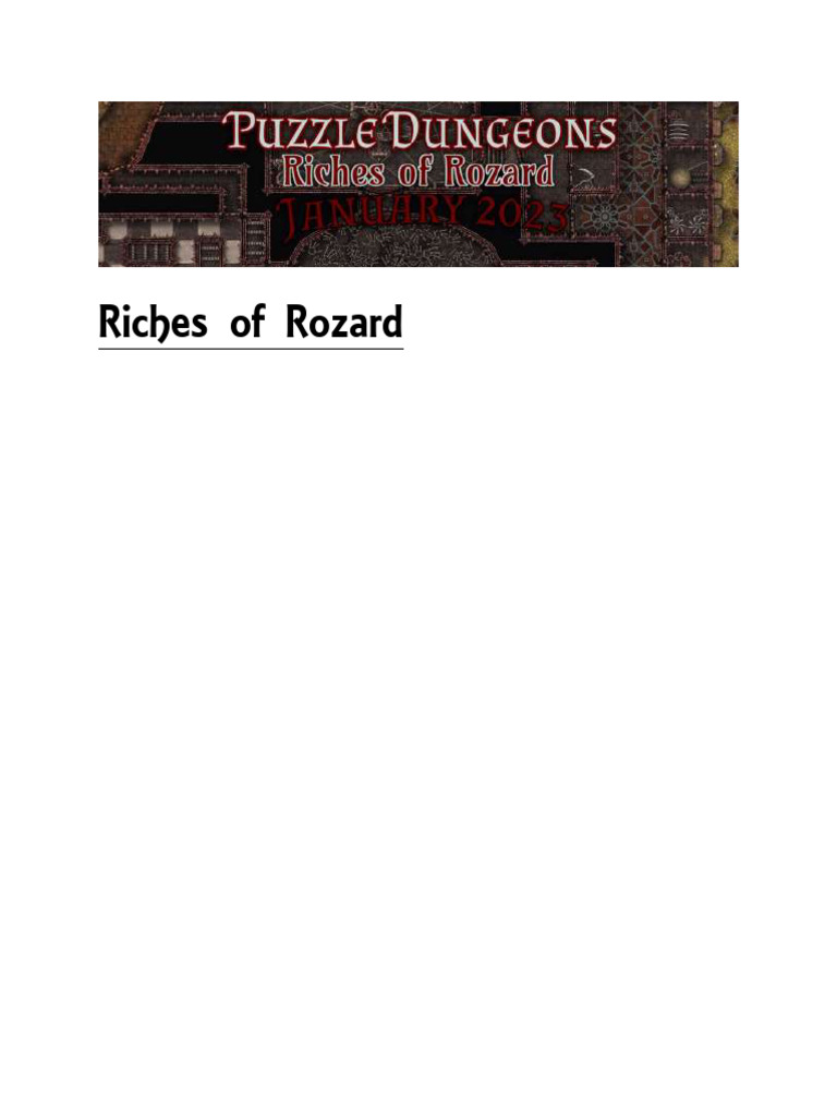 Riches of Rozard Manual 2.0 | PDF | Water