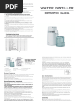 Water Distiller User Manual Guide | PDF | Water | Distillation
