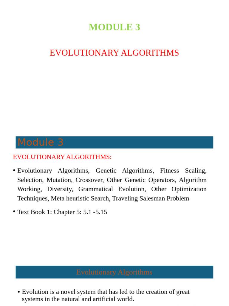 Evolutionary algorithms | PDF | Mathematical Optimization | Evolution Evolutionary algorithms | PDF | Mathematical Optimization | Evolution