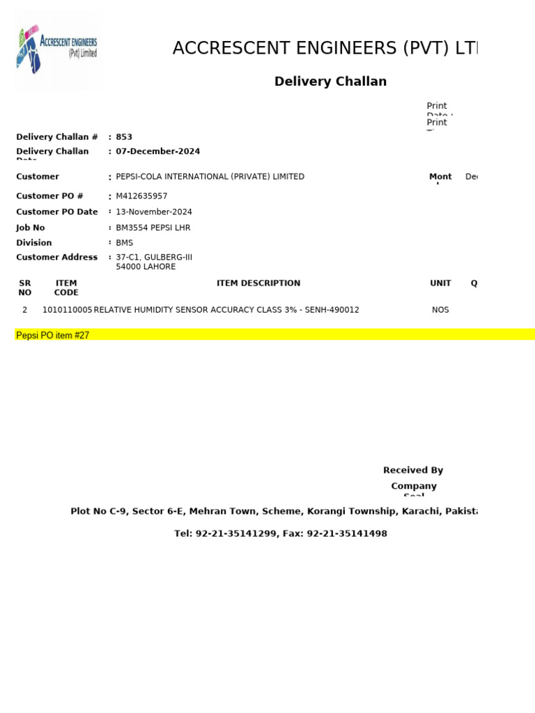 DC 853 B Humidity Sensor | PDF