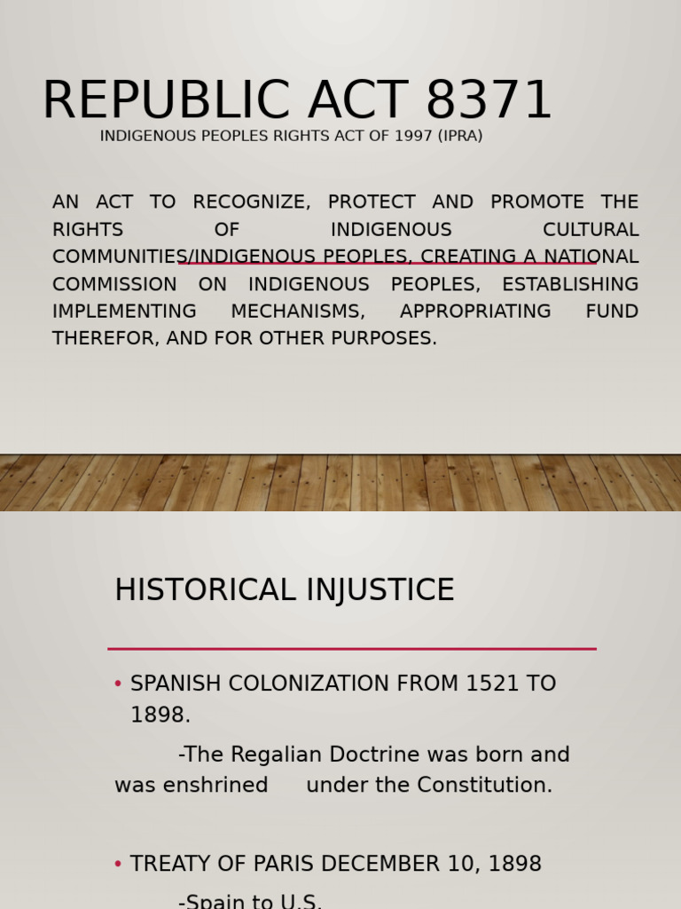 REPUBLIC ACT 8371 My Presentation | PDF | Philippines