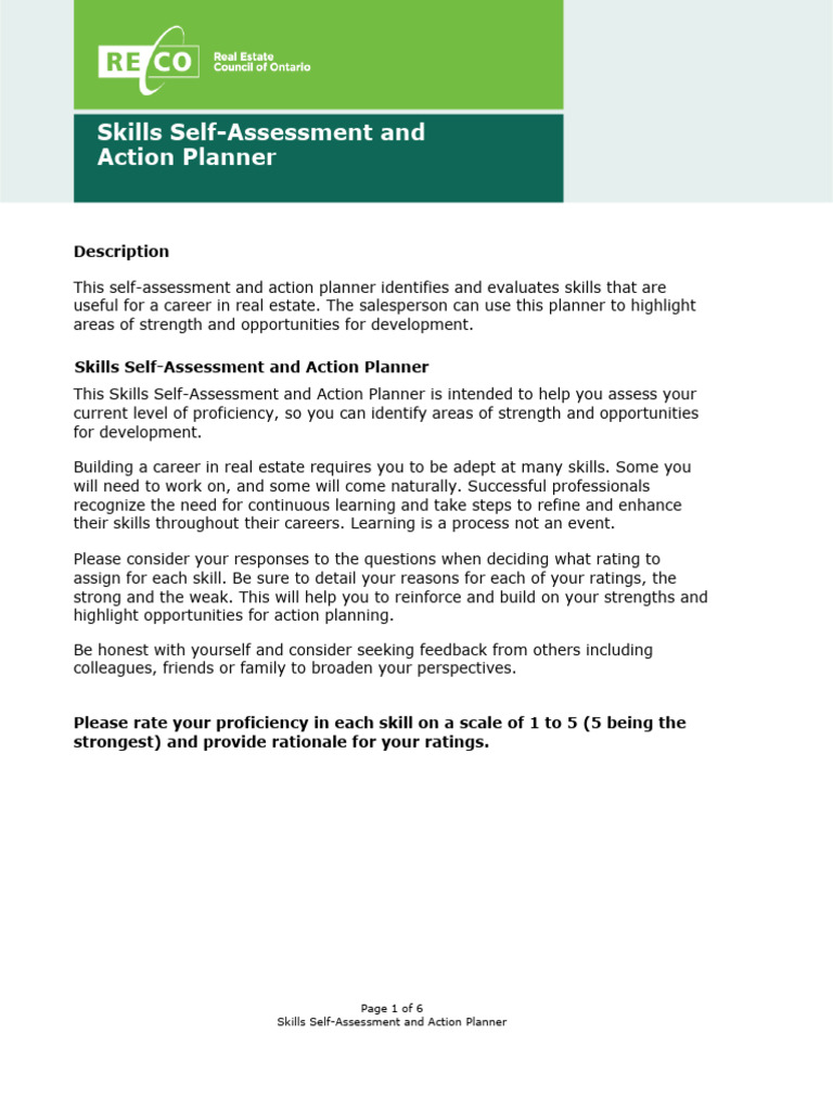 KMS Skills Self-Assesment Action Planner Module0 | PDF | Multiplication | Negotiation