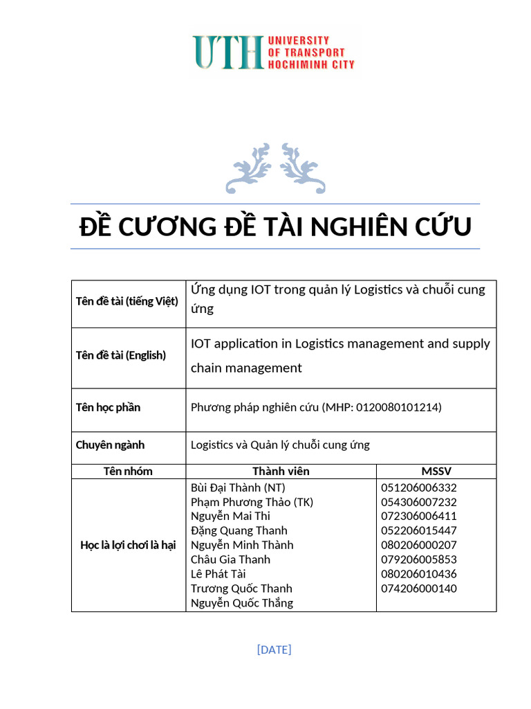Mau de Cuong NCKH - Gui SV | PDF