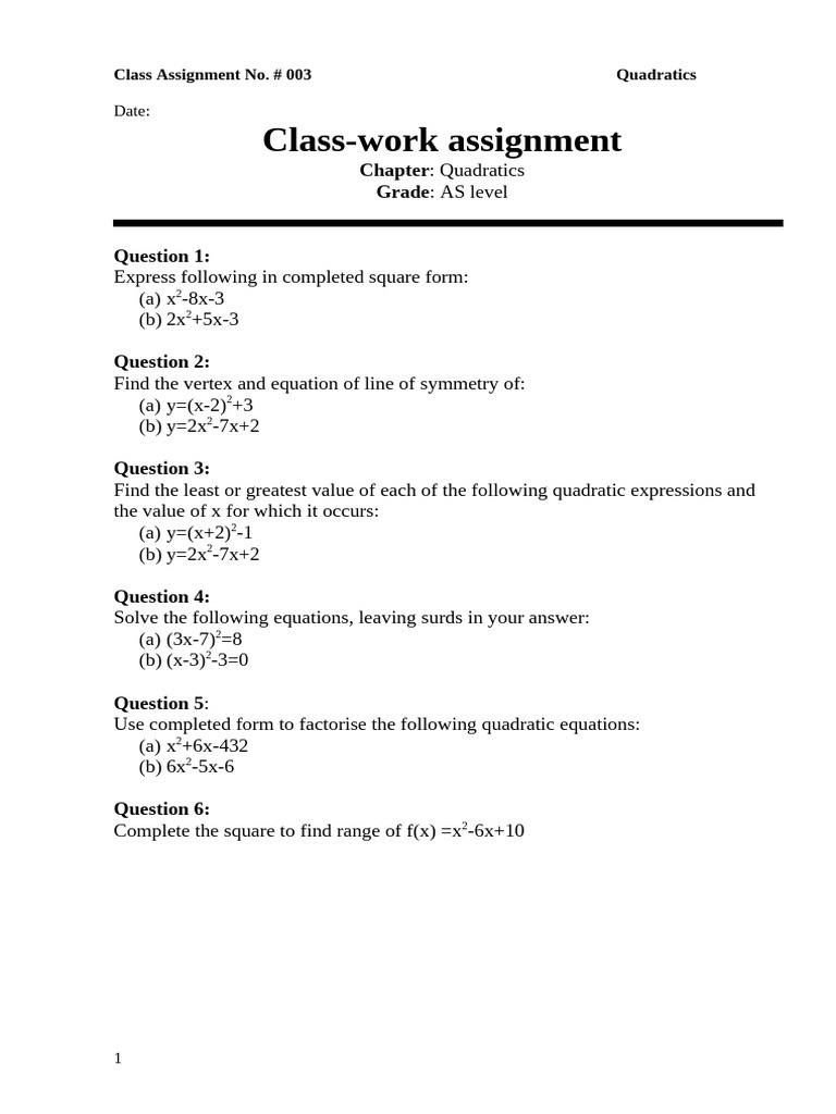 Class Assignment 003 | PDF