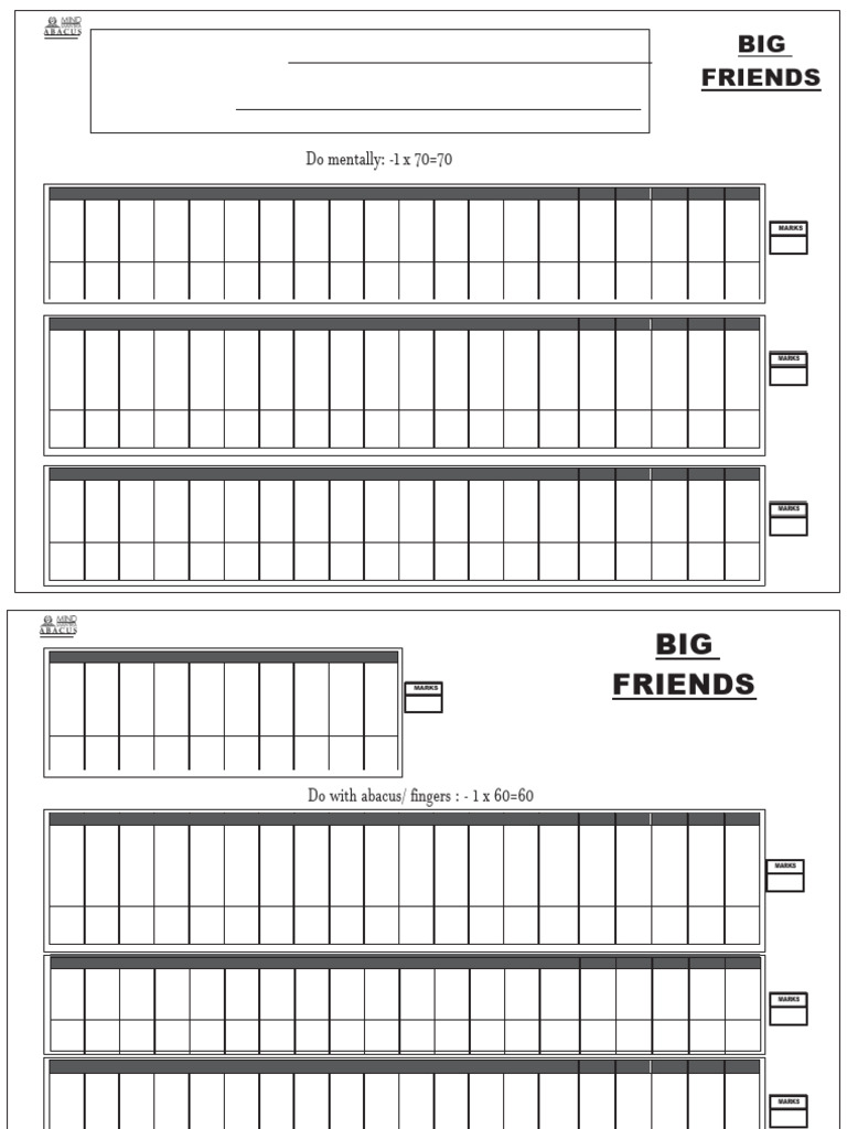 Abacus Big Friends Math Concept | PDF | Mathematics