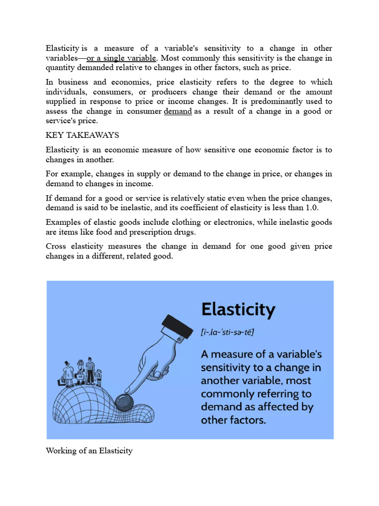Understanding Economic Elasticity | PDF | Elasticity (Economics) | Demand