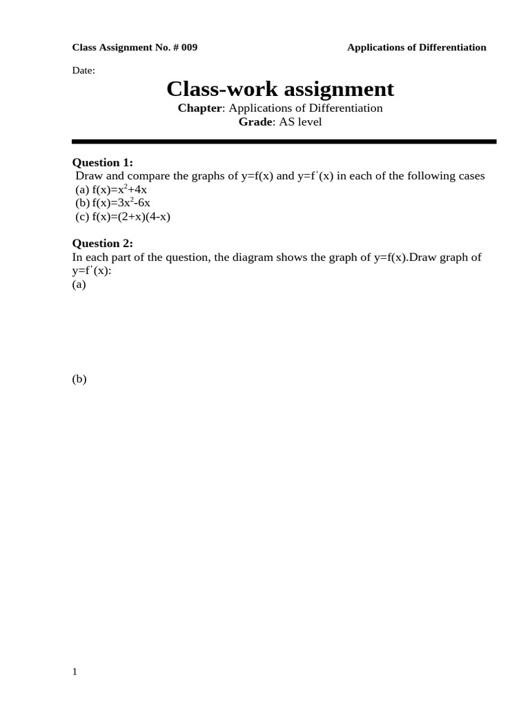 Class Assignment 009 | PDF
