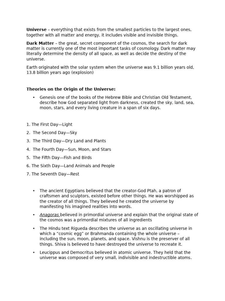 Universe | PDF | Universe | Creator Deity