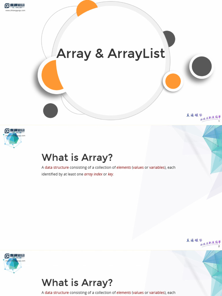 基础班 02 Array & ArrayList | PDF | Integer (Computer Science) | Computer Programming