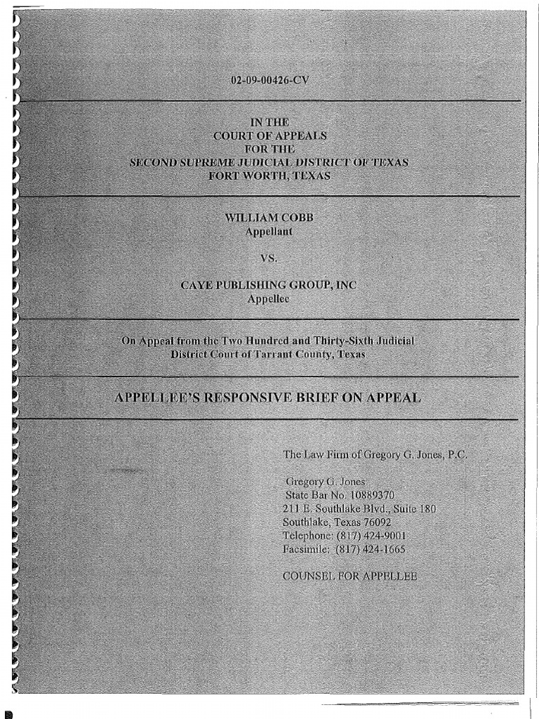 Appellees Brief | PDF | Brief (Law) | Appeal