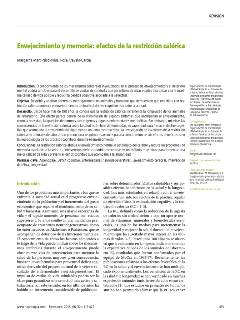 Envejecimiento Memoria | PDF | Memoria | Hipocampo