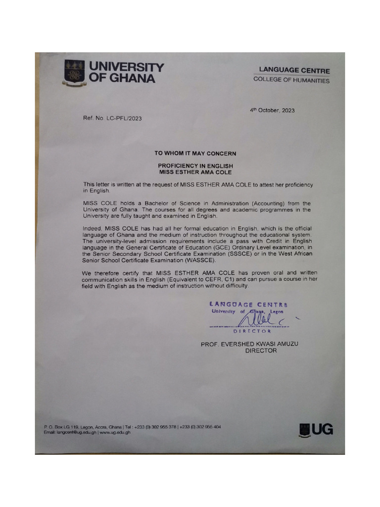 ENGLISH-PROFICIENCY-LETTER | PDF