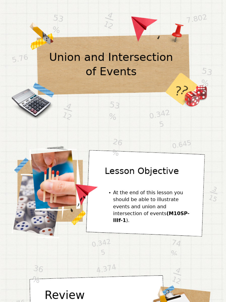 Union and Intersection of Events | PDF | Probability | Mathematics