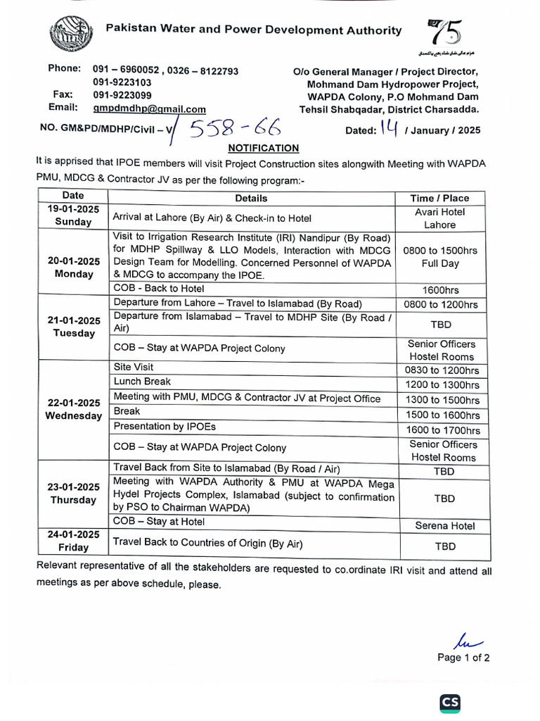 558-66 Dated 14january2025 - Notification of IPOE Schedule | PDF
