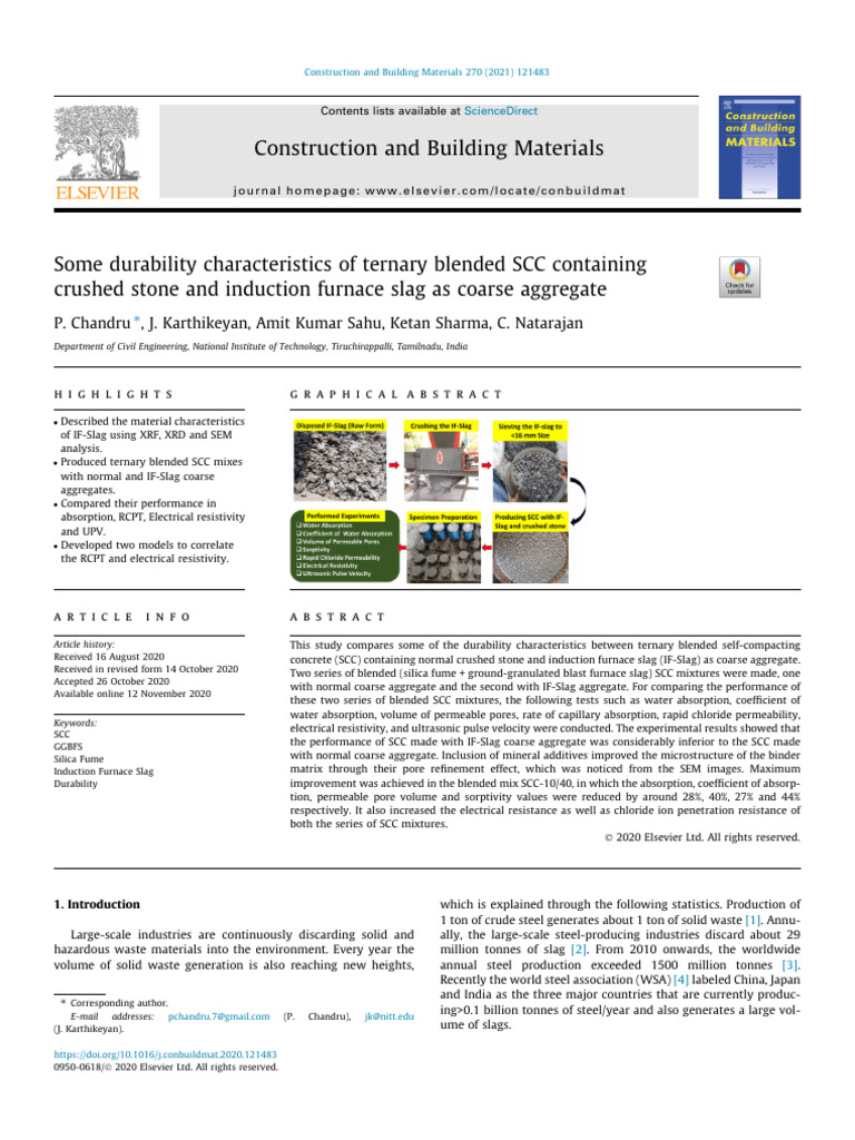 1 s2.0 S0950061820334875 Main | PDF | Concrete | Cement