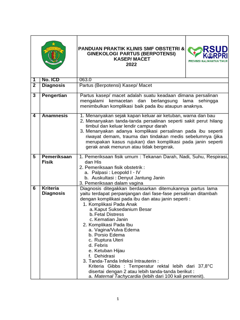 4. PPK Persalinan (Berpotensi) Macet | PDF