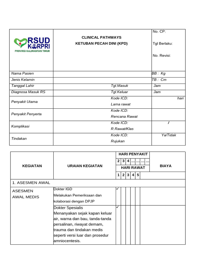 CP Ketuban Pecah Dini (KPD) Fix | PDF