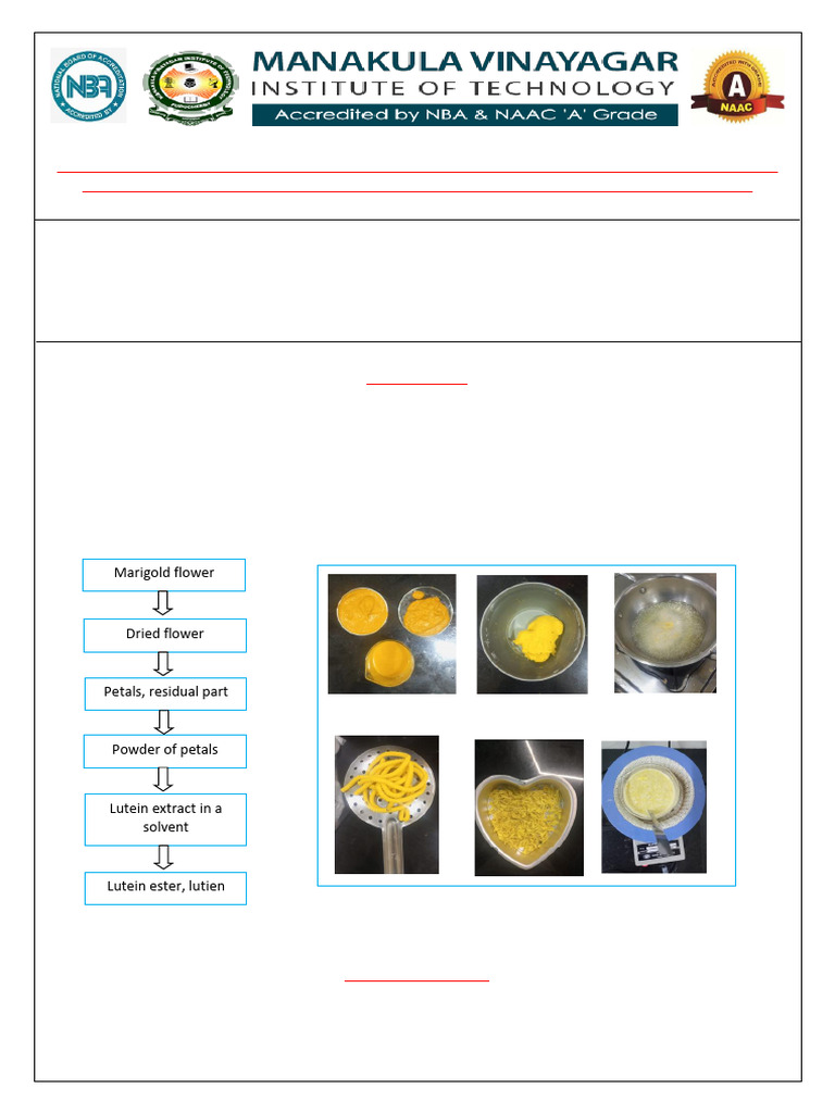 Lutein Extraction from Marigold Petals | PDF