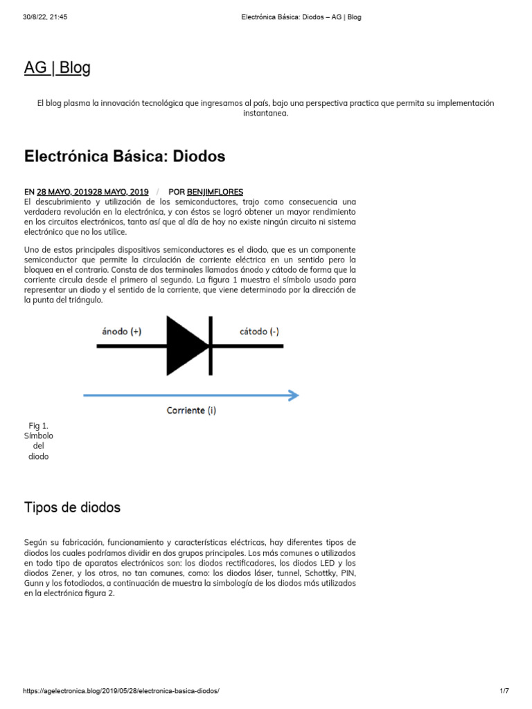 Electrónica Básica - Diodos - AG - Blog | PDF | Diodo | Unión PN