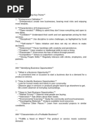 BCOS 185 Entrepreneurship Revision Notes | PDF | Entrepreneurship ...
