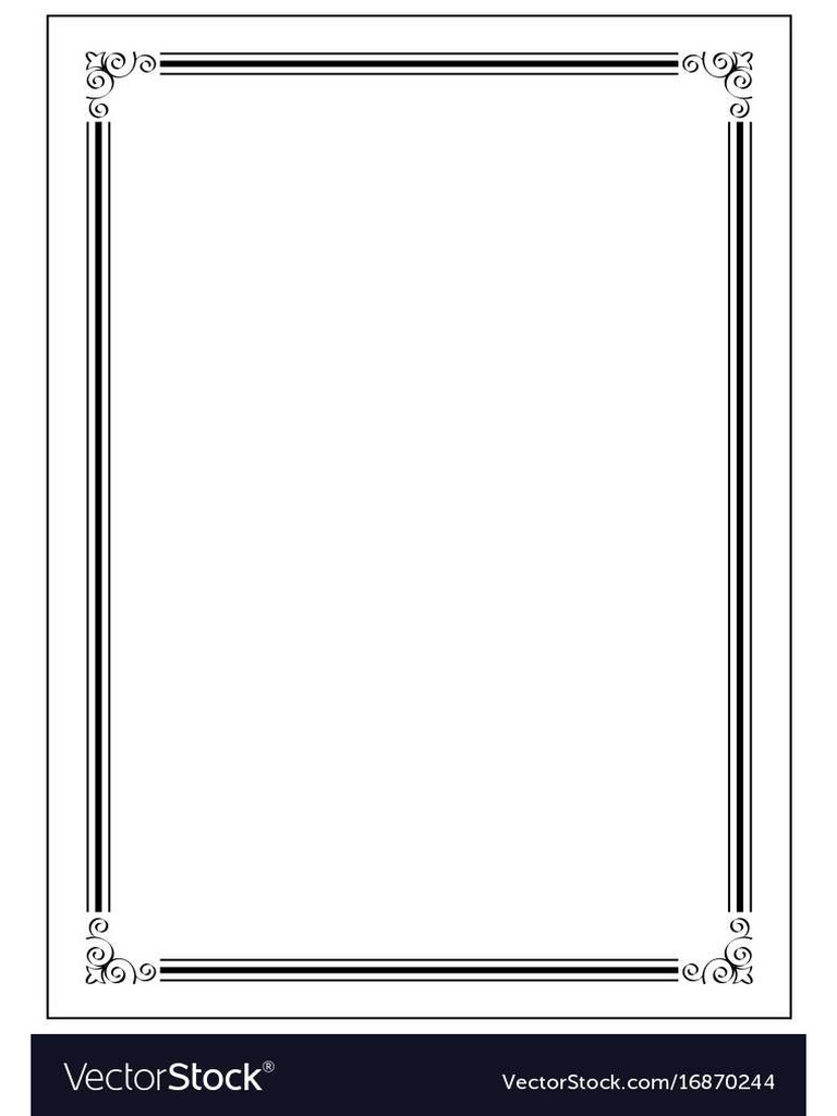 Page Border A4 Design For Project Vector 16870244 | PDF
