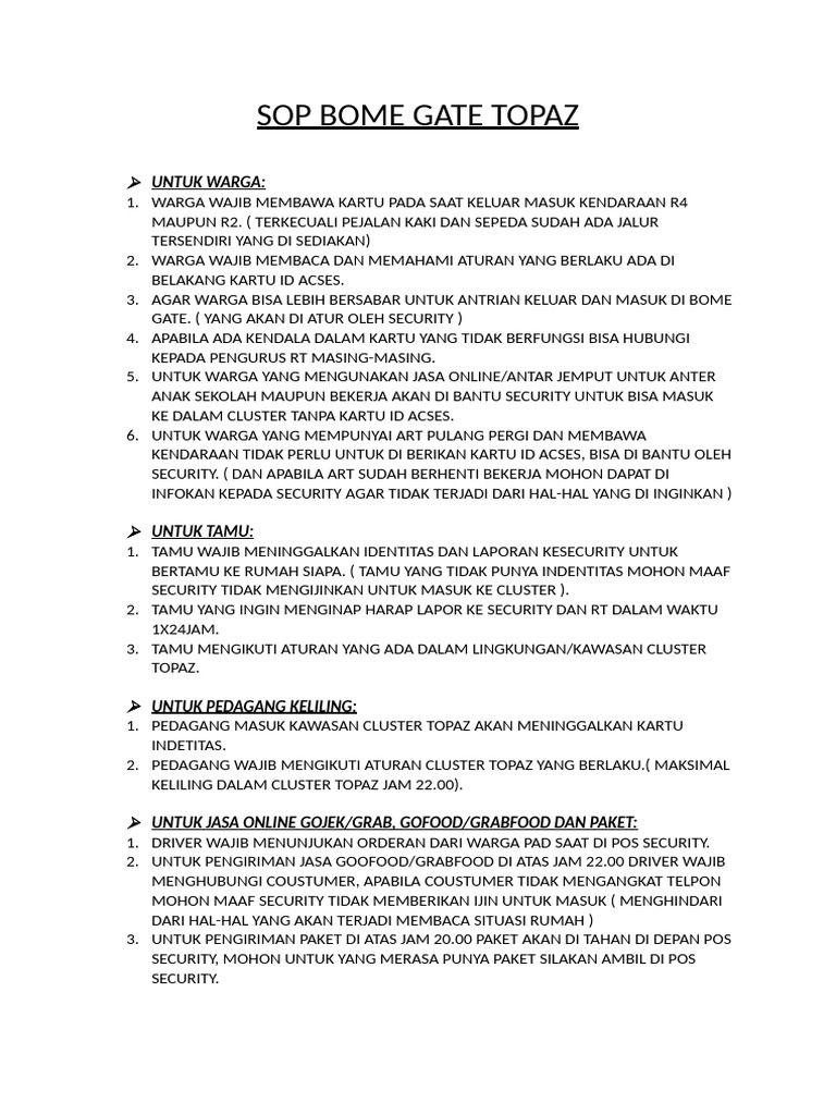 Sop Bome Gate Topaz | PDF