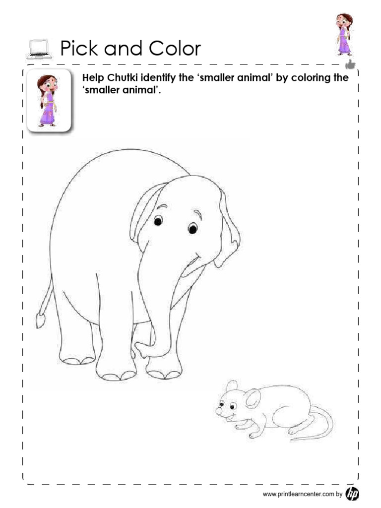 Maths Comparision Colour The Small One | PDF