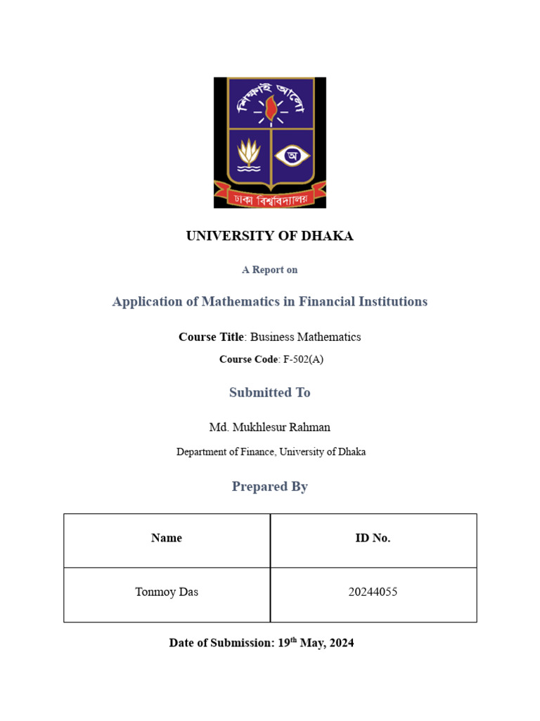 502 Assignment | PDF | Mathematics | Banks
