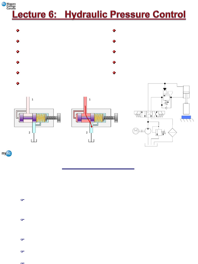Hydraulic Pressure Relief Valves Overview | PDF | Valve | Pump